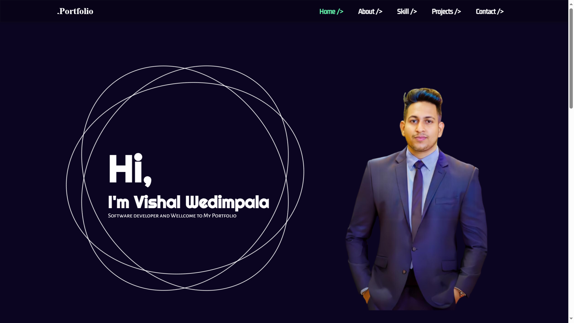 Vishal Wedimpala Portfolio